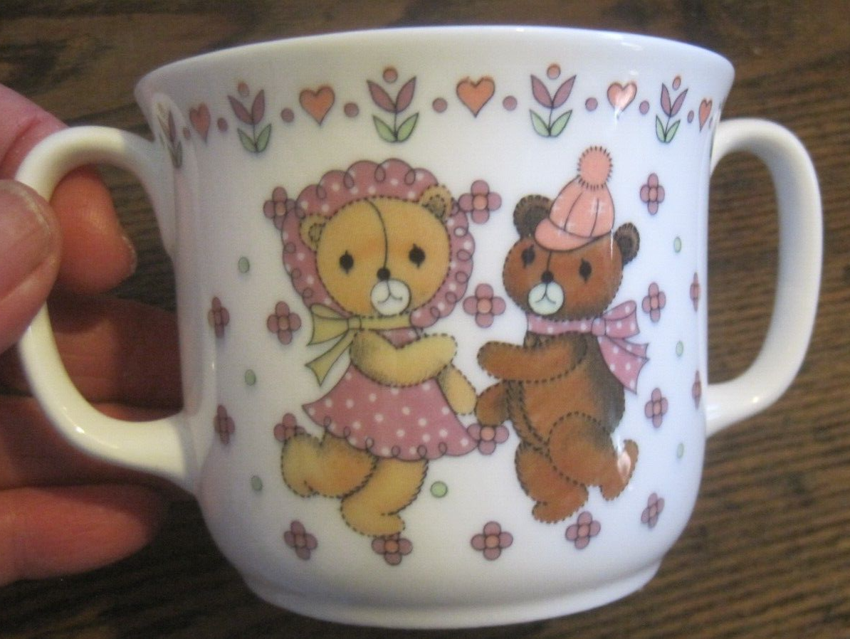 SANGO DANCING BEARS BONE CHINA CHILD/BABY CUP #3936 MADE IN KOREA | eBay