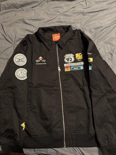 Mario Kart Nintendo NY Super Mario Toad 92 Black Flight Bomber Jacket ...