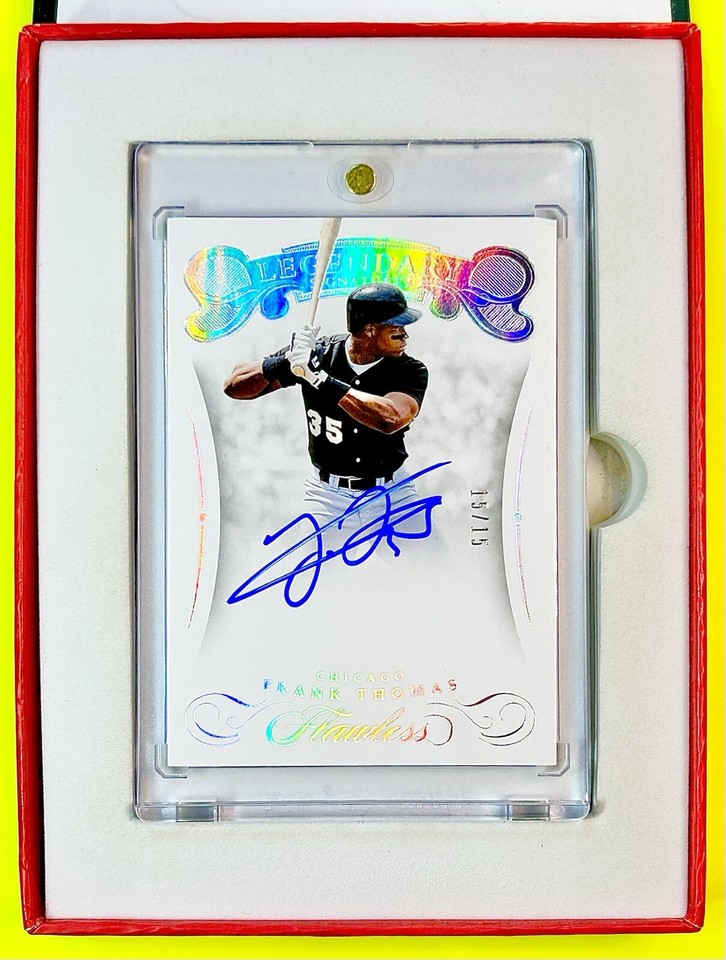 2018 Panini Flawless Legendary Signatures Frank Thomas AUTO 15/15 SP ...