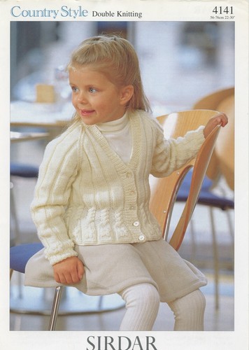Sirdar Country Style DK Knitting Pattern 4141 Cardigan Children 1-10 ...