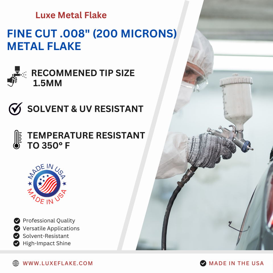 6oz Chrome Silver Metal Flake .008" Fine Cut Automotive Grade ...