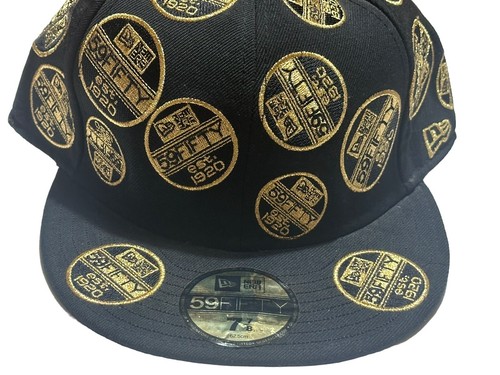 Rare 7 7/8 New Era 59FIFTY Fitted All-Over Sticker Embroidery **With ...