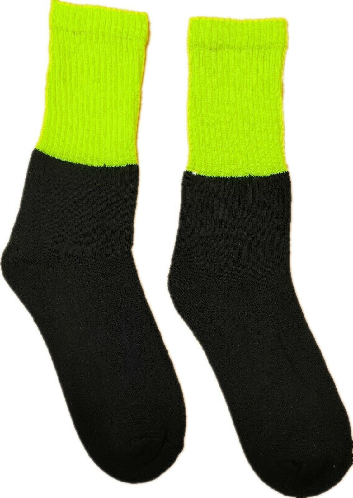 3x Pairs HI VIS SOCKS Workwear Work Safety Tradie High Visibility Fluro ...