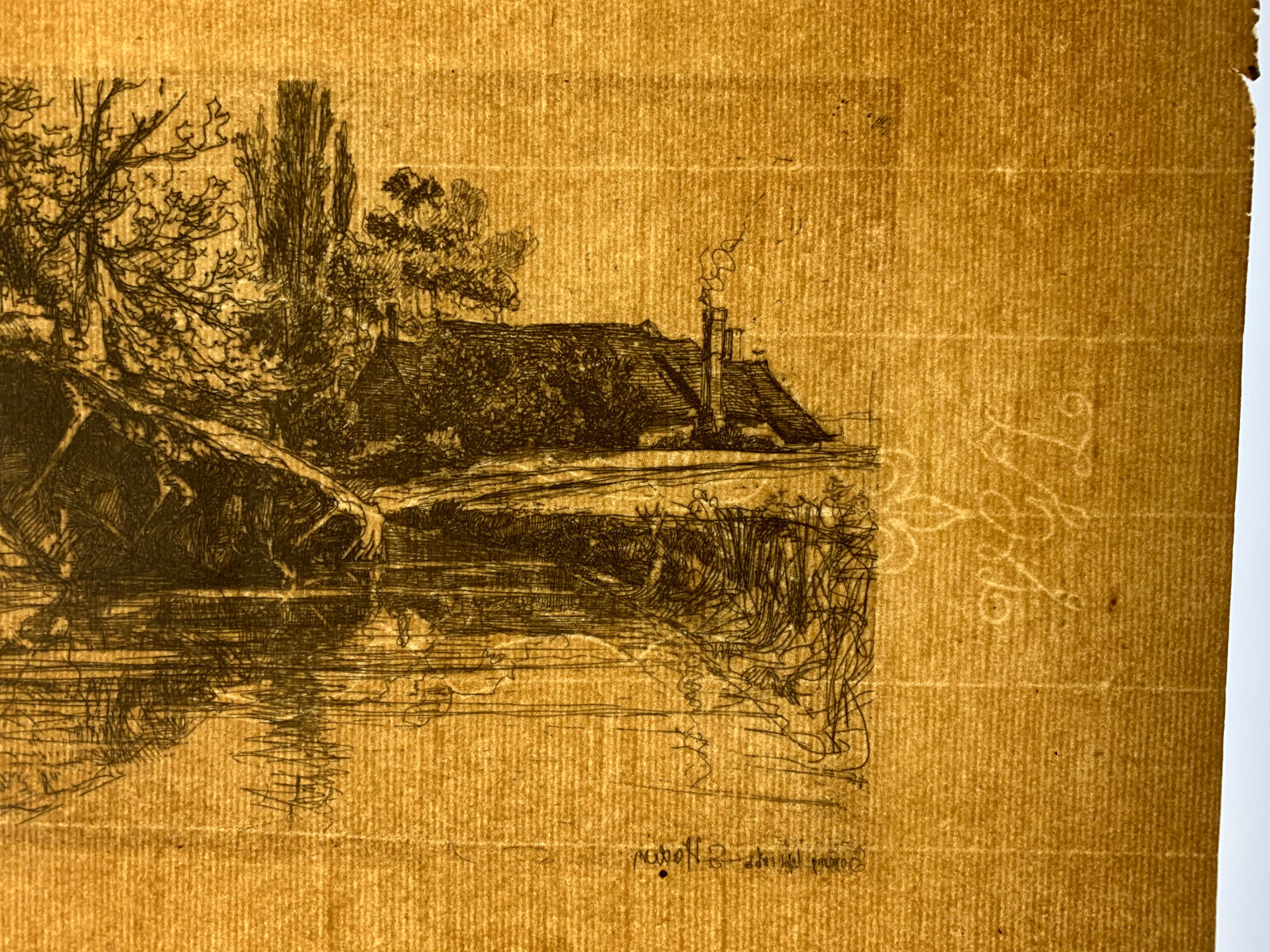 FRANCIS SEYMOUR HADEN etching The Moat House 1865 printmaking British ...