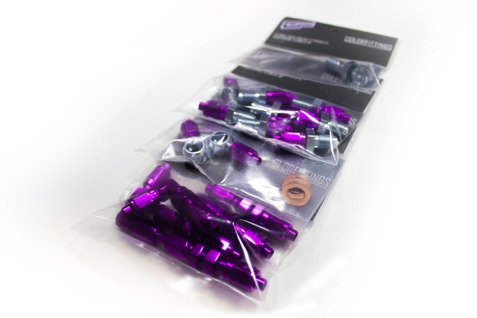 Brake Line Tuck Kit BLACK w/ Banjo Bolts for Honda Civic / Acura ...