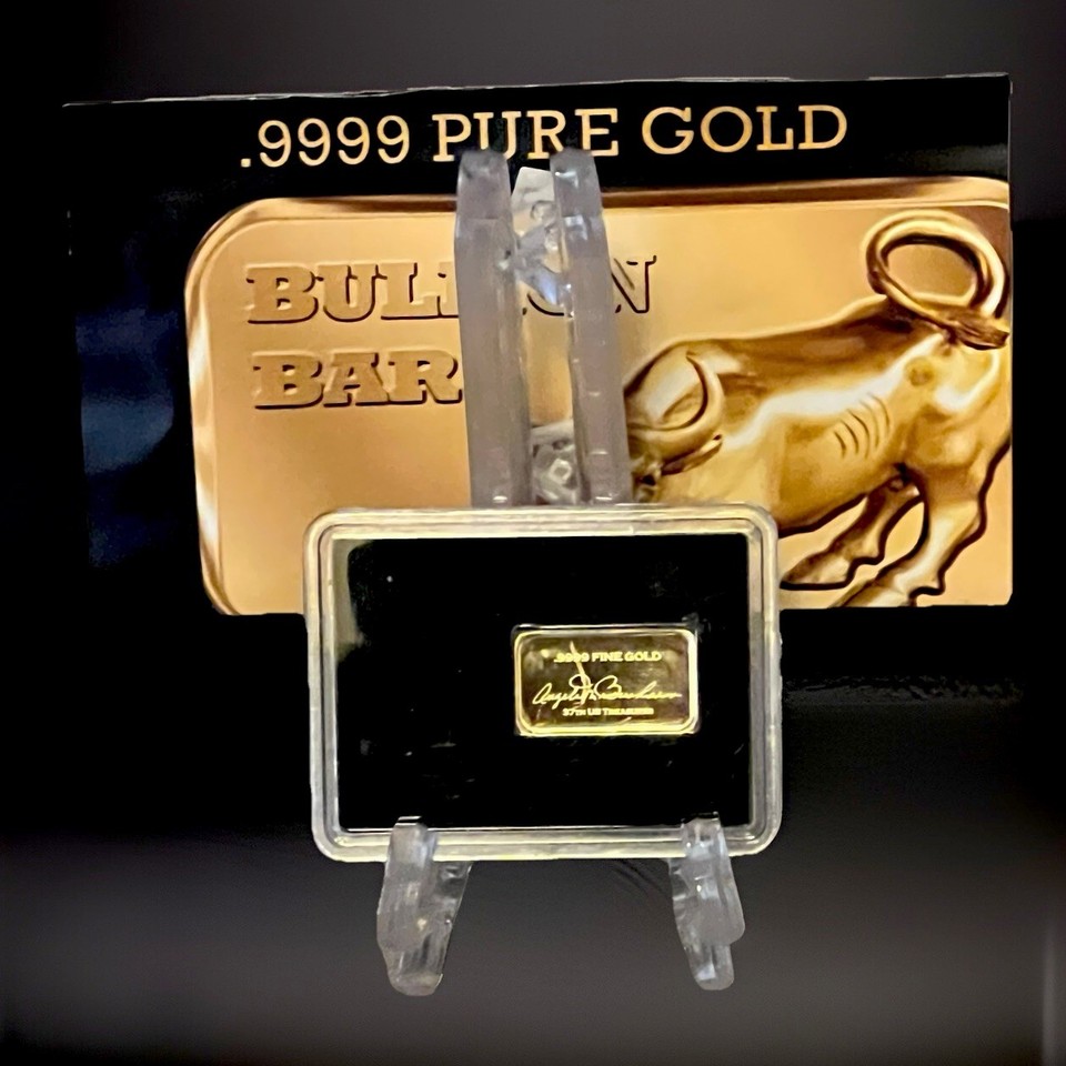 2022🔥.9999 Fine Gold Bar 1/100oz. Pure 24k Gold Bullion Bar in capsule💎 ...