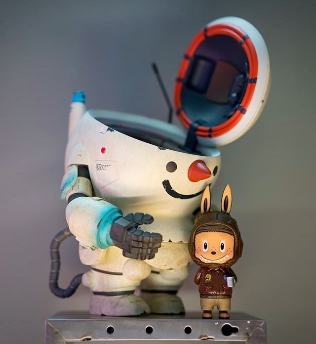 RARE ! Authentique machine de combat Kow Yokoyama LABUBU "SNOWMAN" avec ...