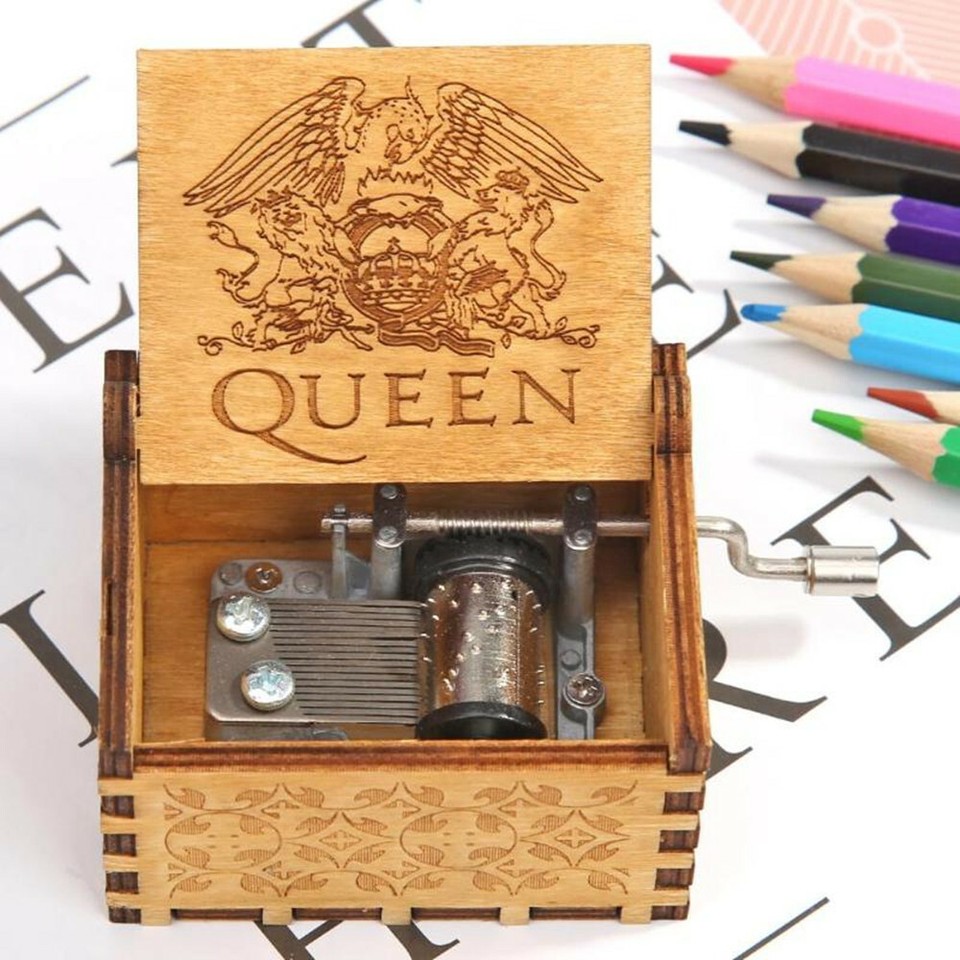 "Bohemian Rhapsody" Hand Cranked Wooden Music Box Toys Collection Gifts ...