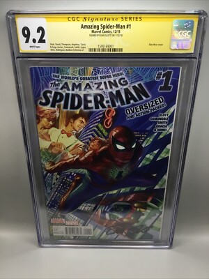Amazing Spider-Man #1 CGC. 9.2 White Pages! 2015 Signed By “Dan Slot ...