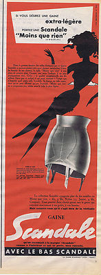 PUBLICITE ADVERTISING 084 1953 SCANDALE gaine et le bas | eBay