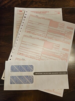 2024 IRS Tax Form Reporting Package-six 1099-NEC, 1 Form 1096 and six ...