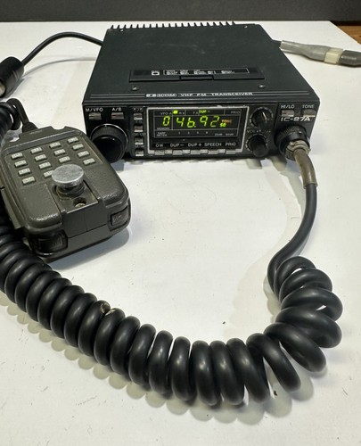 Icom IC 27A Mobile Transceiver 2 Meter Ham Radio 25W DTMF HM23 Mic ...