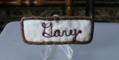 Uniform, Name Patch: GARY (White Background/Brown Outline & Letters) | eBay