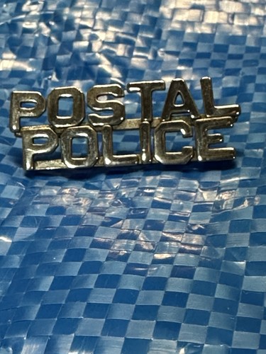 Postal Police" Silver Tone Collar uniform pin with backings | eBay