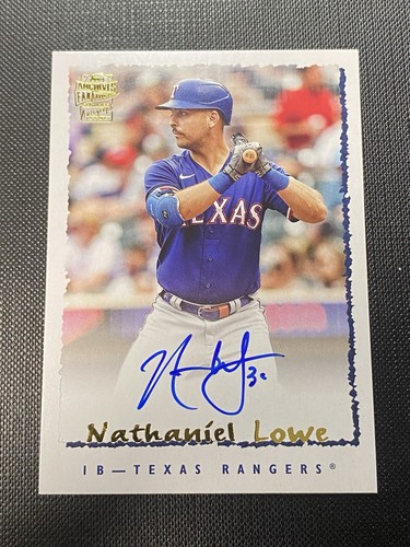 2024 Topps Archives Baseball Nathaniel Lowe On Card Auto Fan Favorites ...