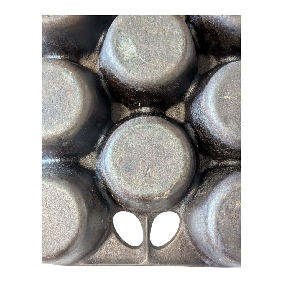 Cast Iron Popover Muffin Pan 11 Cup Tray Heavy Duty Stamped “A” On Back ...