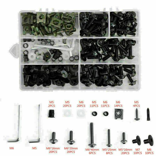 Black Fairing Bolts Screws Kit Fits Yamaha YZF R6 R1 R25 R125 R3 T-MAX ...