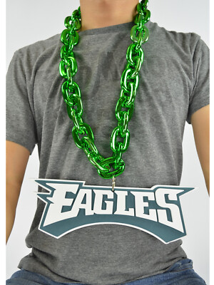 New NFL Philadelphia Eagles Green Fan Chain Necklace Foam (FedEx 2Day ...