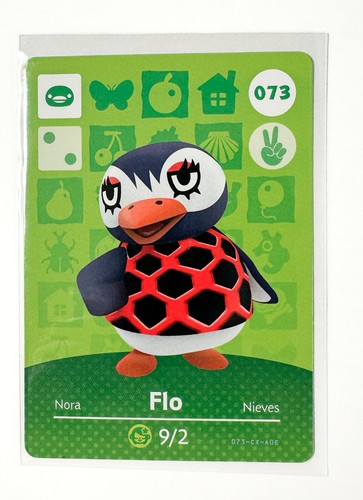 Animal Crossing Amiibo Card Flo #073 Series 1 New Leaf Horizons | eBay