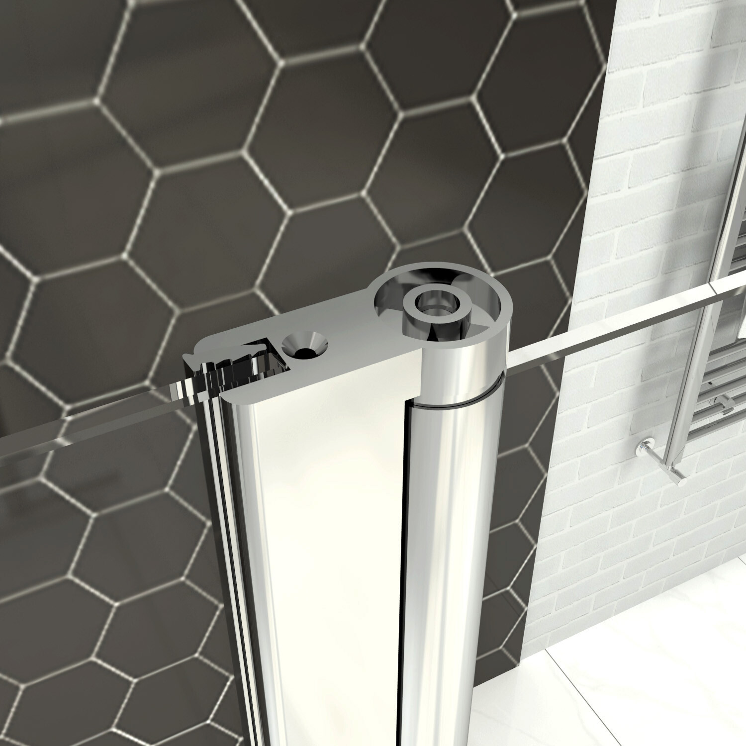 Wet Room Shower Enclosure With 300mm Flipper Panel Walk In 6mm Glass ...