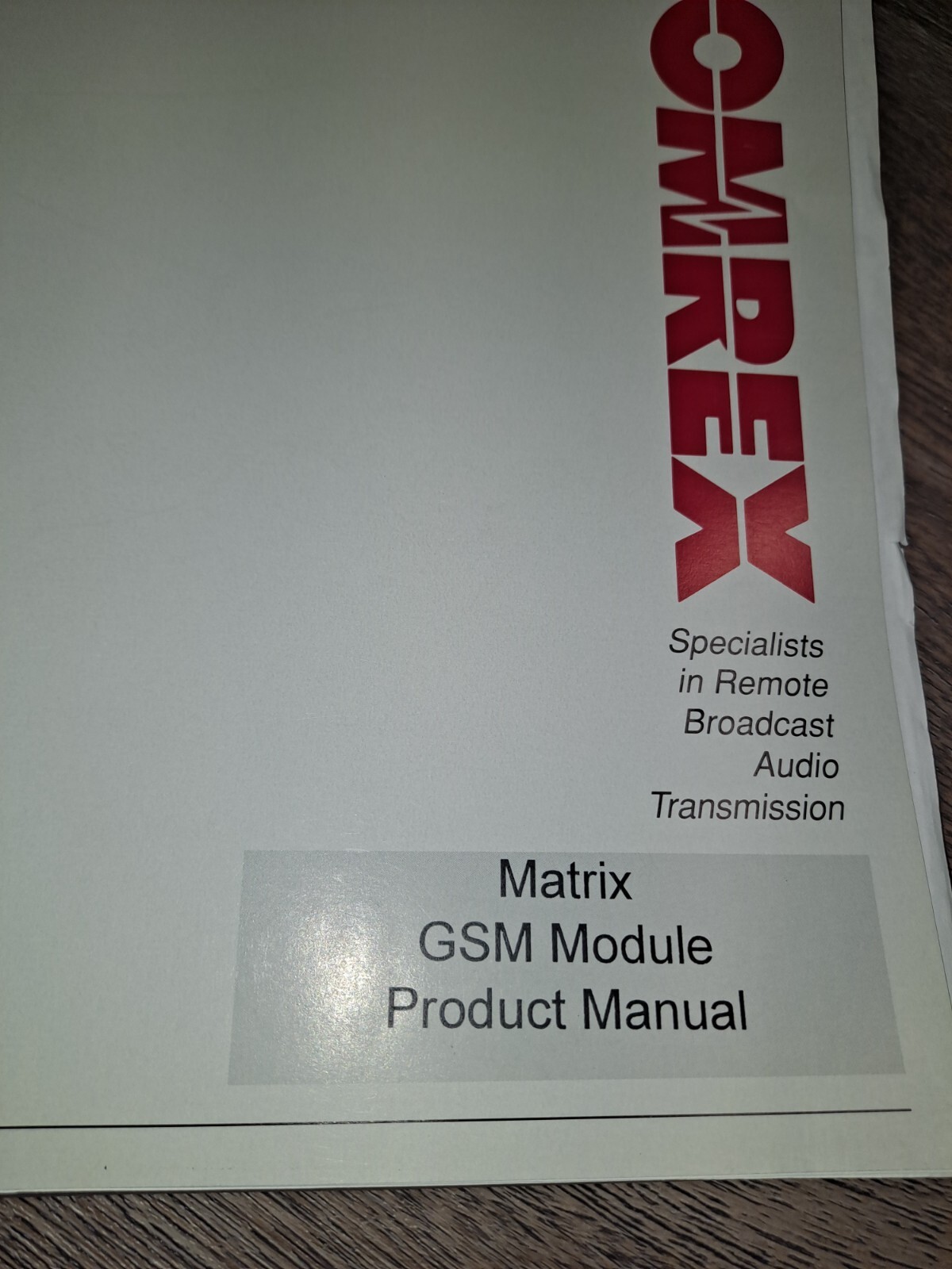 Various Comrex Equipment Manual Access Vector BRIC Matrix - pick one ...