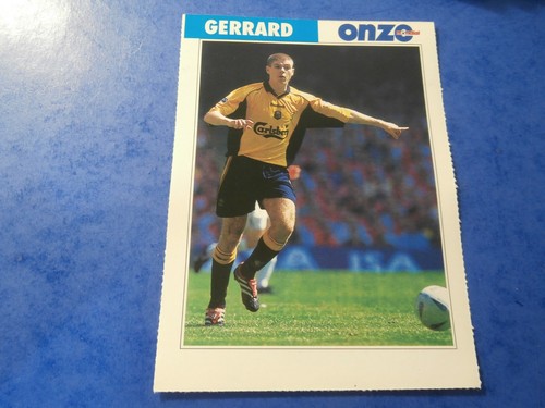 STEVEN GERRARD, LIVERPOOL FC, RARE 2001 FOOTBALL ROOKIE CARD ONZE ...