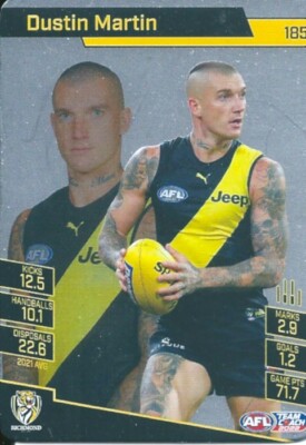 2022 teamcoach dustin martin silver card no.185 | eBay