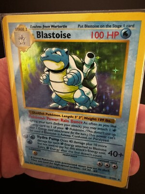 Pokémon TCG Blastoise Base Set 2/102 Holo Shadowless Holo Rare | eBay