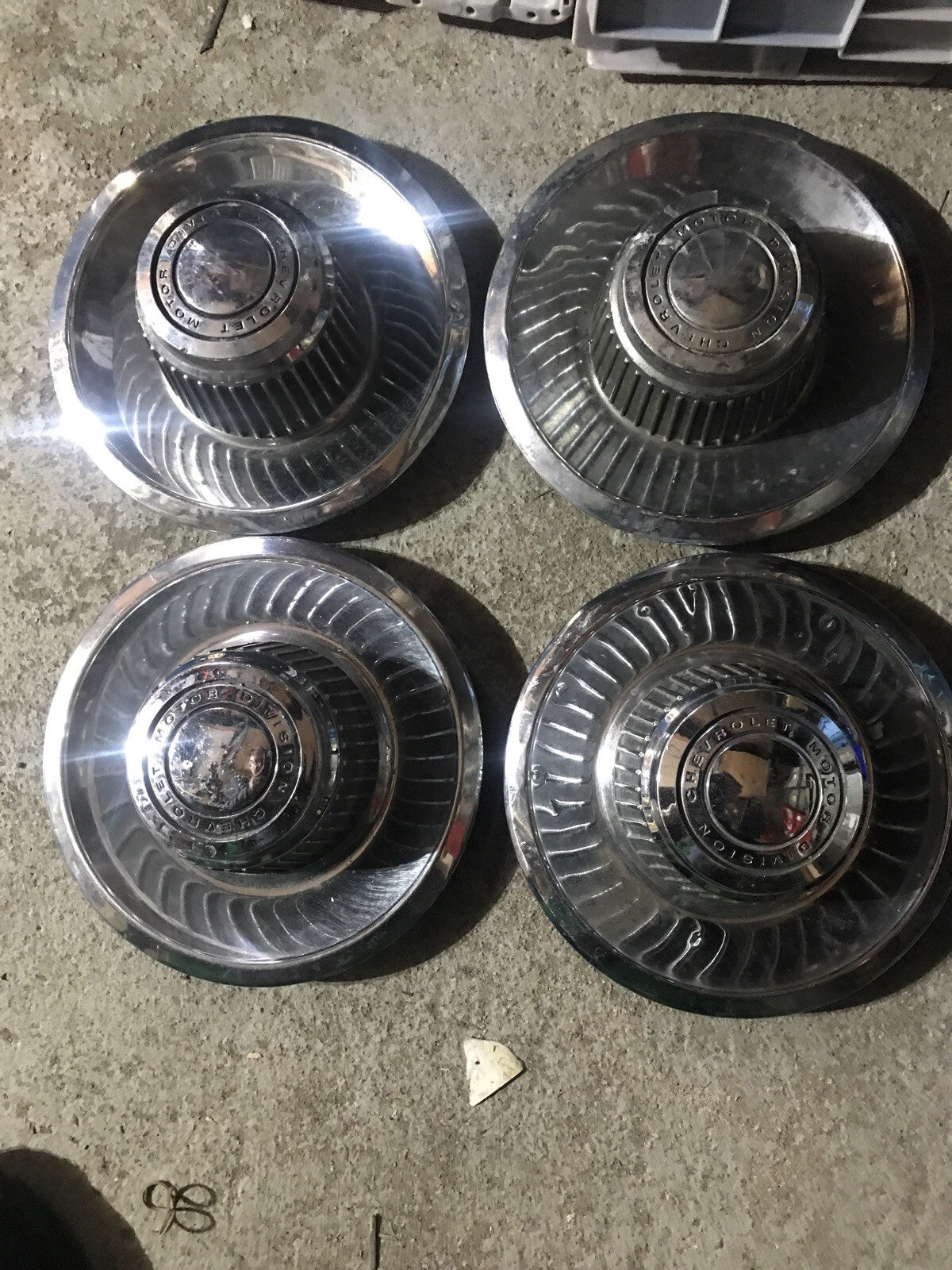 SET OF 4 OEM RALLY CENTER CAPS RIMS WHEELS CHEVY CAMARO NOVA CHEVELLE ...