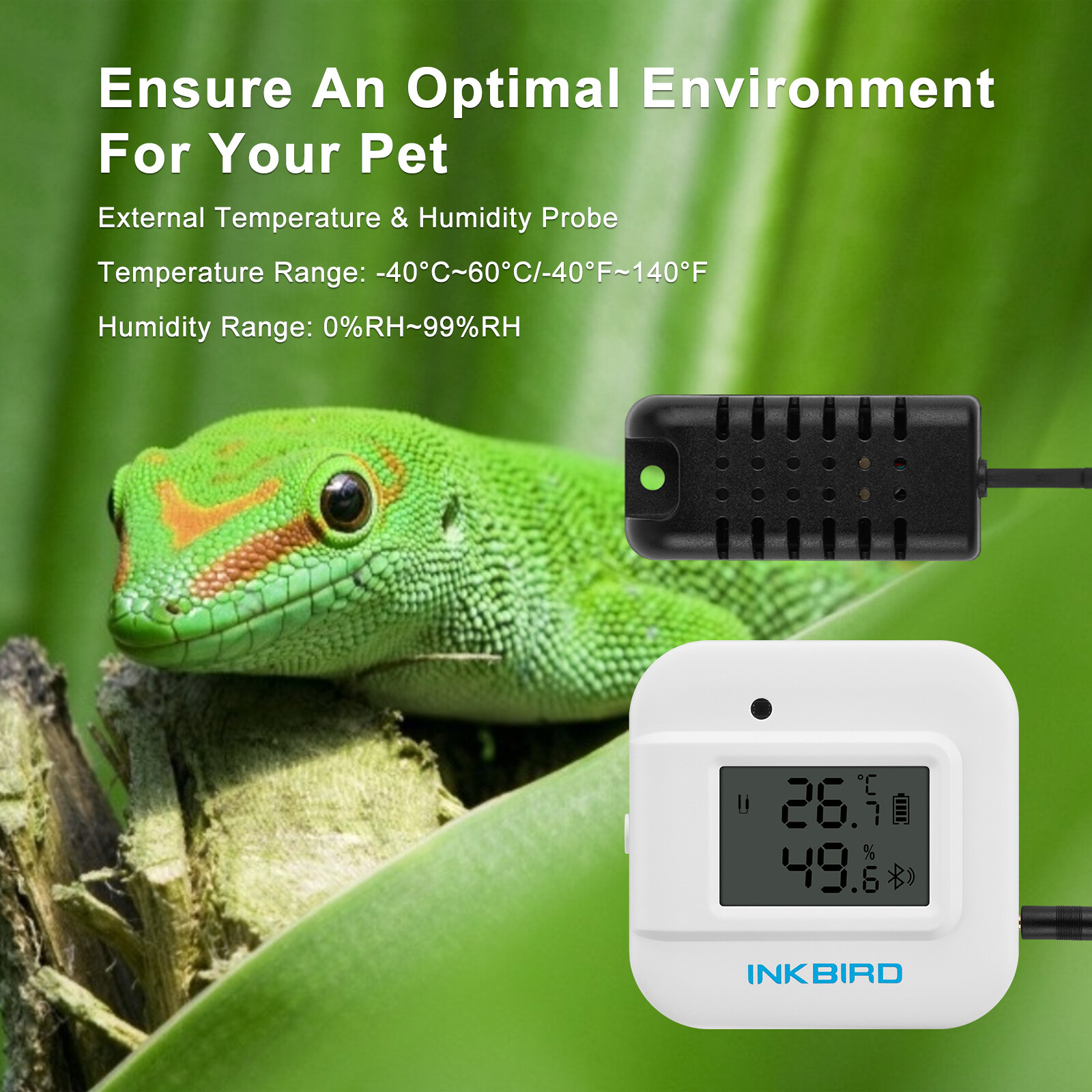 Inkbird Temperature & Humidity Sensor IBS-TH2 Series Data Logger ...