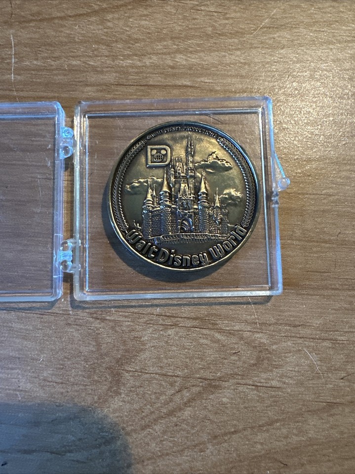 Walt Disney World Bronze Coin VTG circa 70's/80's in Original Plastic ...