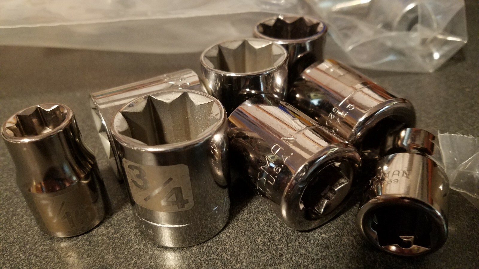 NOS Craftsman 8 point sockets, 1/2" drive pick size, made in USA!!! | eBay