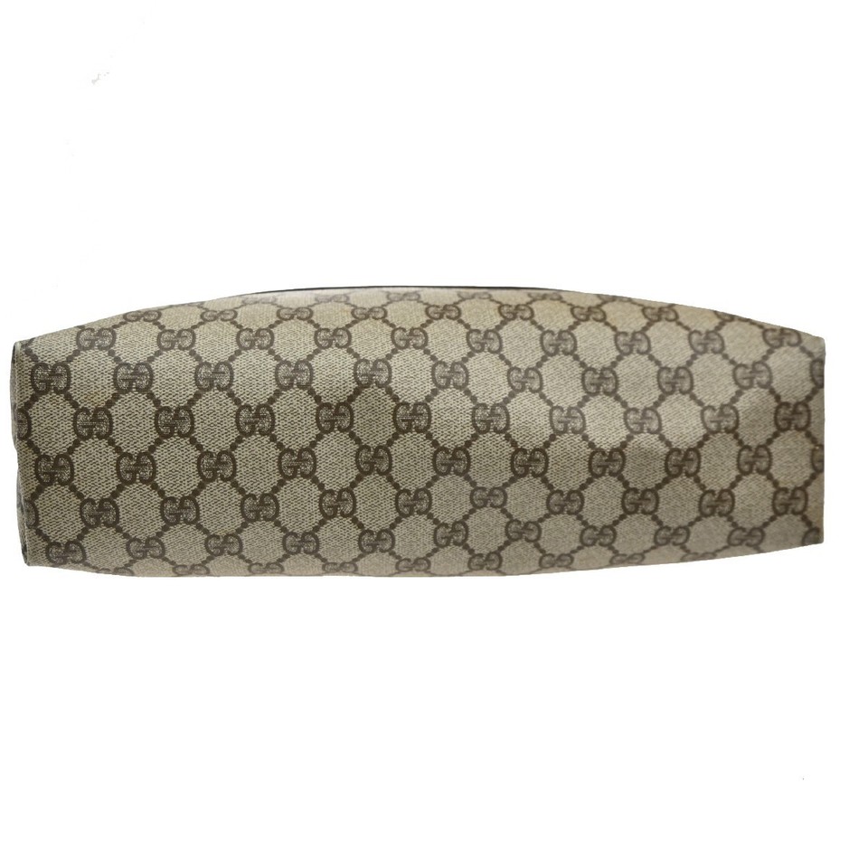 GUCCI GG Pattern Sherry Line ShoulderTote Bag PVC Leather Beige Italy ...