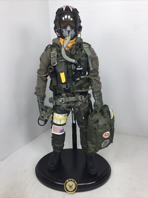 1/6 US NAVY F-14 VF-161 "TOP GUN" MODERN FIGHTER PILOT + STAND DID ...