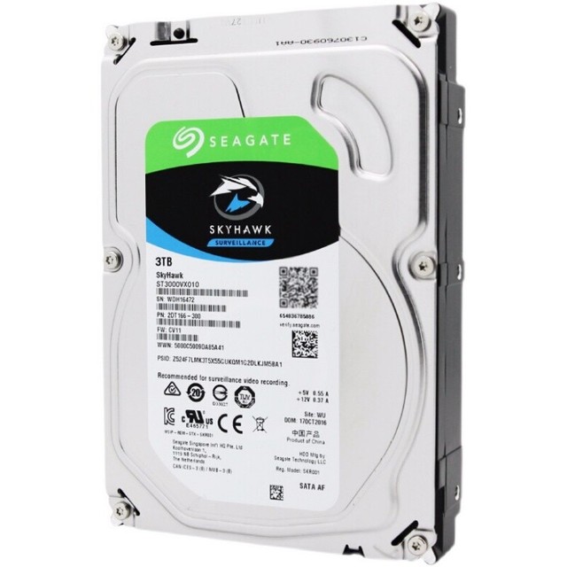 Seagate Surveillance Skyhawk 3 TB,Internal, 3.5" (ST3000VX010) Hard ...