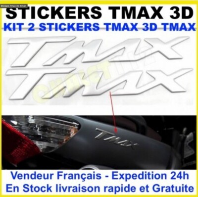 Autocollants 3D STICKERS Pour Yamaha T MAX GRIS 500 530 560 LOGO TMAX ...