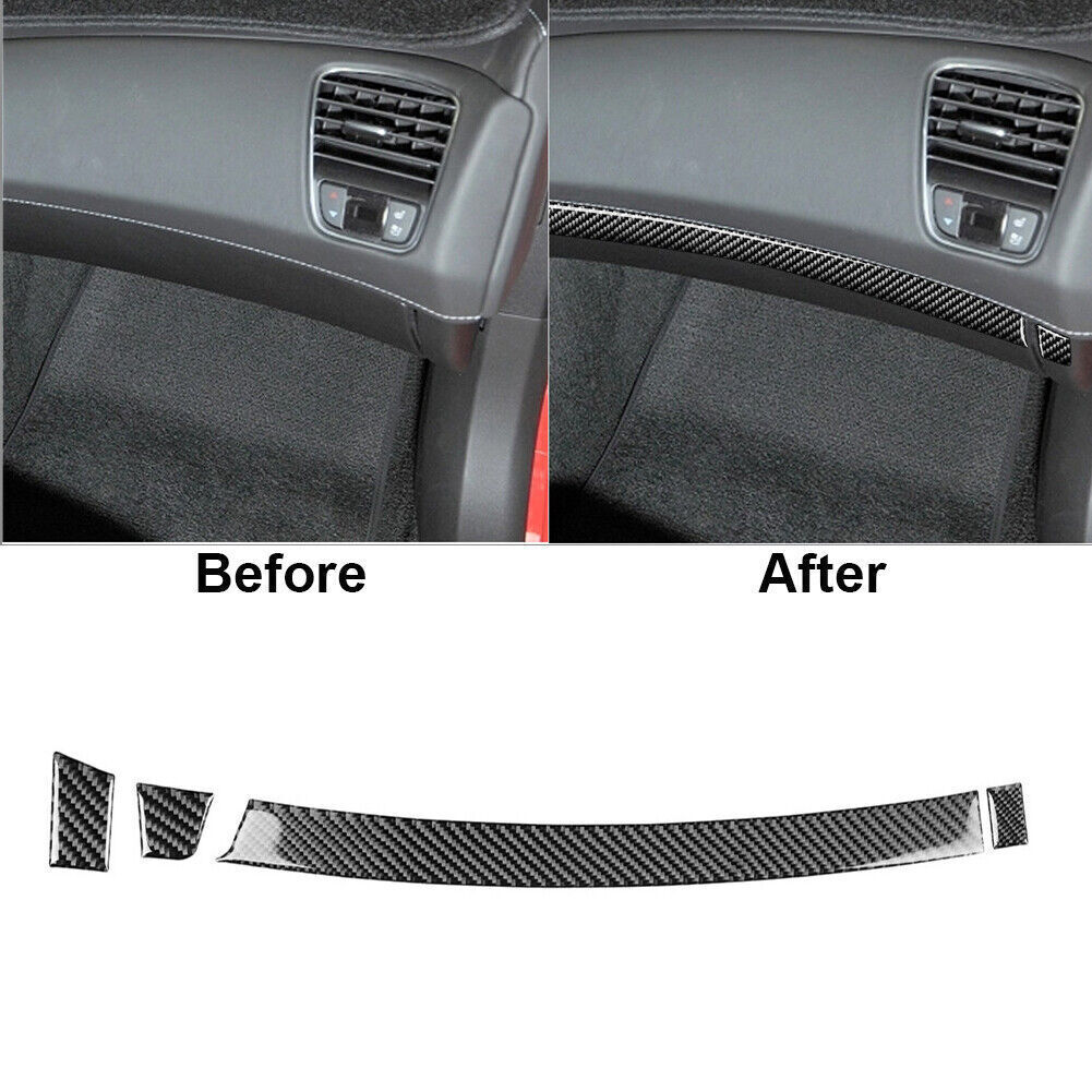 44Pcs Carbon Fiber Full Interior Kit Cover Trim For Chevrolet Corvette ...