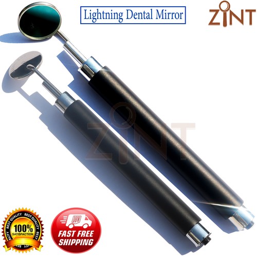 Dental Mouth Mirror Handle With LED Light Oral Teeth Cleaning ...