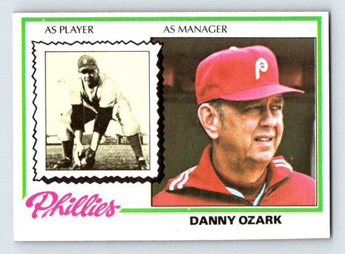 DANNY OZARK Philadelphia Phillies 1978 Topps Baseball Card B189 | eBay
