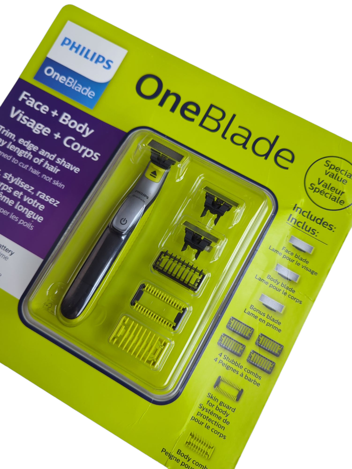 PHILIPS NORELCO ONEBLADE FACE & BODY ELECTRIC TRIMMER & SHAVER QP 2630/ ...