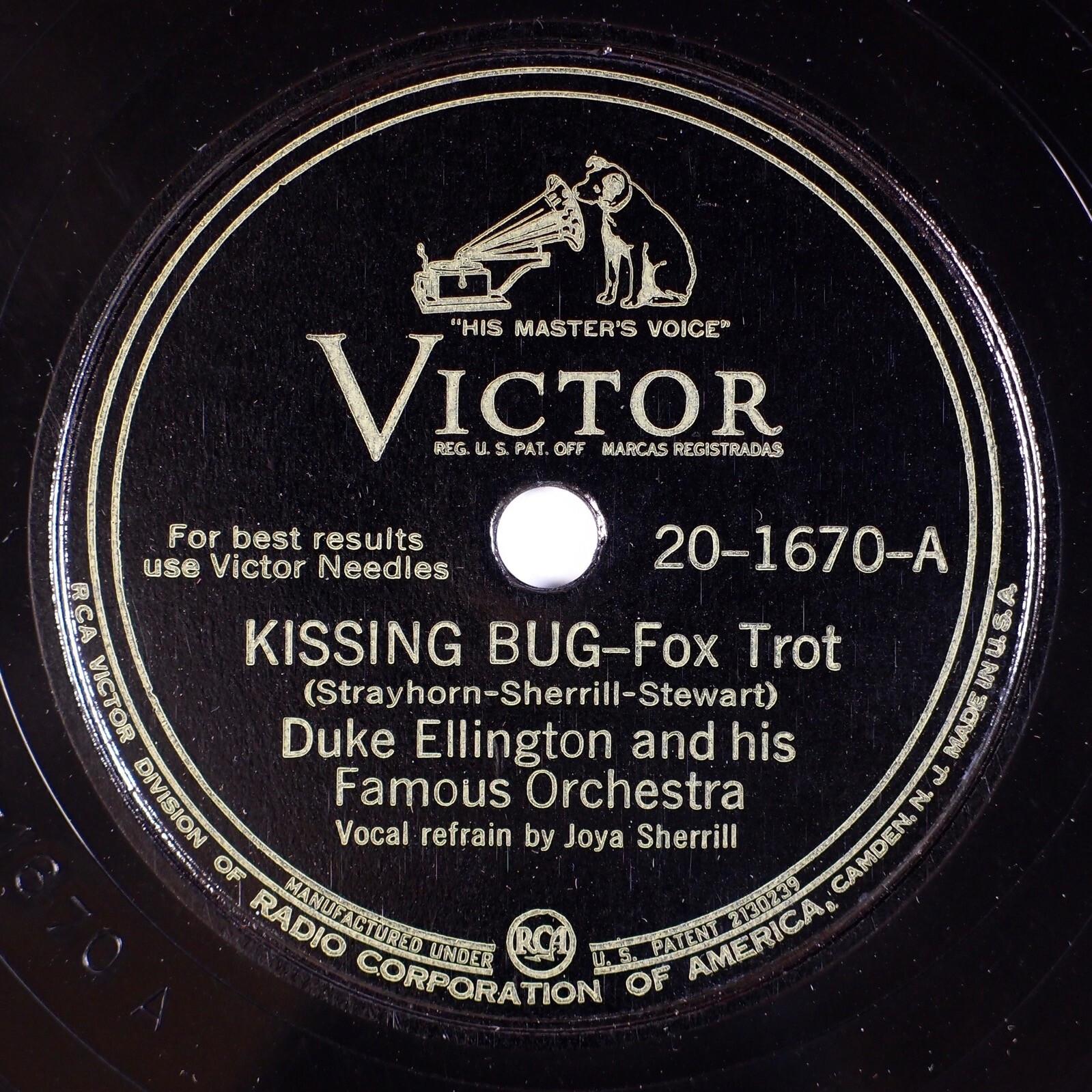 DUKE ELLINGTON: Kissing Bug US Victor 20-1670 Joya Sherrill Jazz Vocal ...