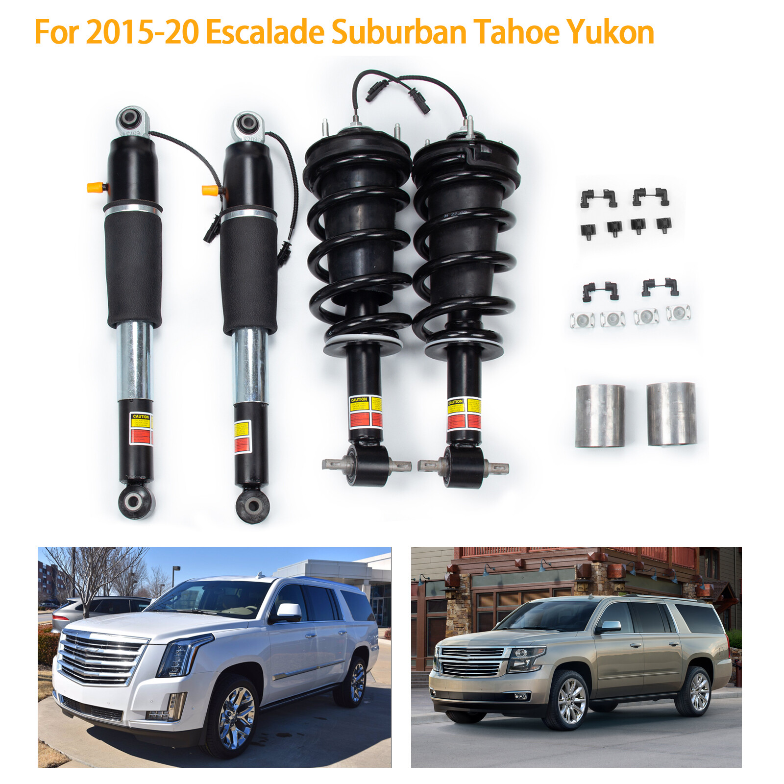 Front Strut Assy & Rear Shock Absorber for 2015-20 Chevy Tahoe Suburban ...