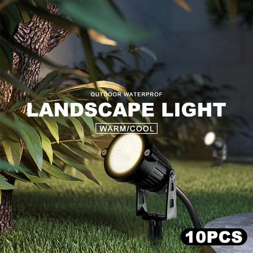 10X 12V 5W Landscape Spotlights Backyard Waterproof Warm/Cool White ...