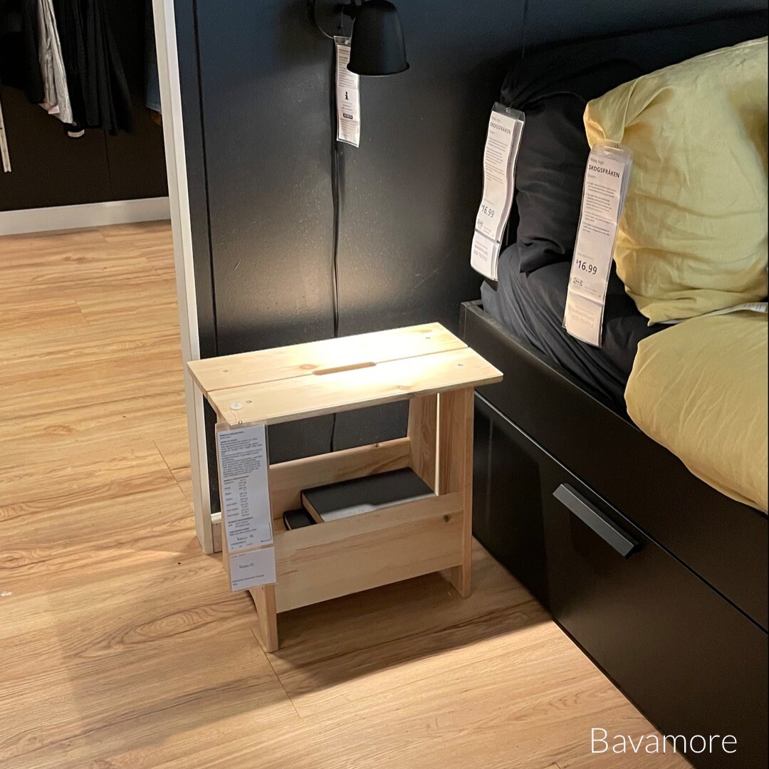 IKEA PERJOHAN Stool with storage, Solid pine 17¾×19¼" BRAND NEW 804.853 ...