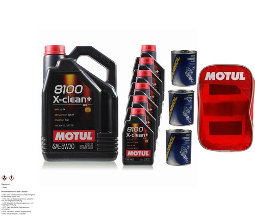 11L huile moteur MOTUL 8100 X-Clean + 5W30 3x mannol Flush Additif Incl ...
