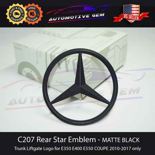 C207 E550 E350 COUPE Trunk Star Emblem MATTE BLACK Rear Logo Badge ...