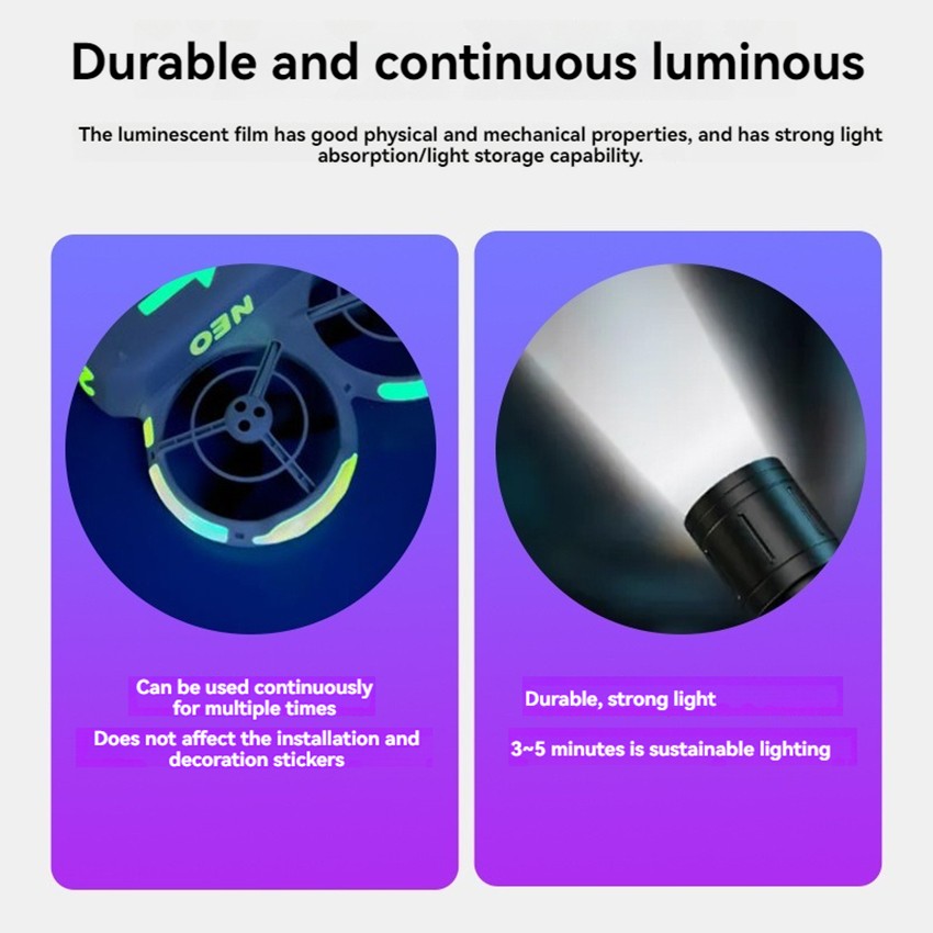 PVC Night Light Luminous Sticker For DJI NEO Drone Glowing Stickers ...