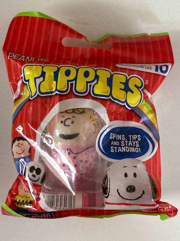3 PEANUTS Tippies - LINUS, SALLY and PEPPERMINT PATTY - Bandai Toy 2020 ...