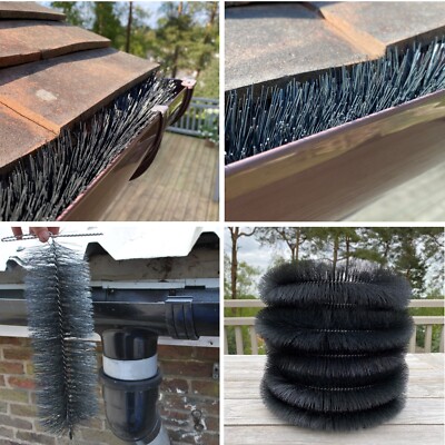 Gutter Brush Black Leaf Guard Gutters Moss Protection Debris Filter ...