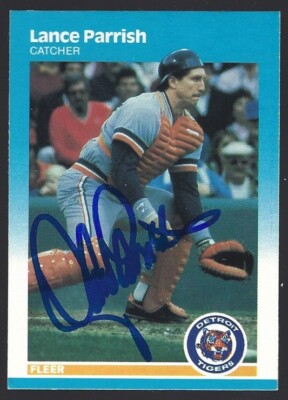 1987 Fleer baseball #160 Lance Parrish IP autograph signed card | eBay
